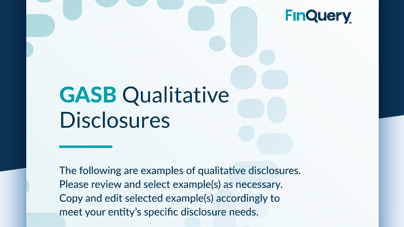 Guide | GASB Disclosures Guide | FinQuery
